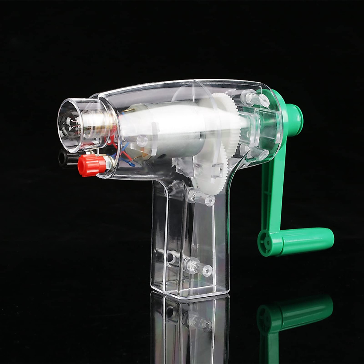 Hand Crank Generator, 6.3V DC Hand Cranked Dynamo No Battery Teaching Demonstrations Hand Crank Dynamo