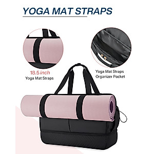 BAGSMART Weekender Bag for Women, 40L Carry on Weekend Overnight Bag, Large Travel Duffel Bag for Traveling, Gym Bag with Shoe Compartment-Black