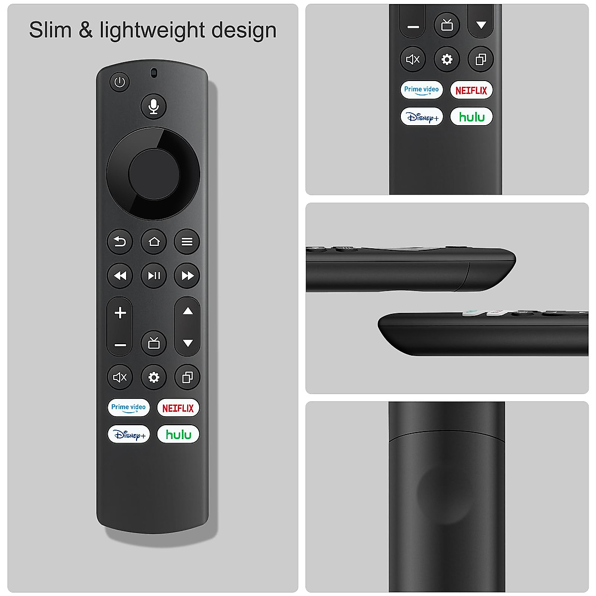 IDGPUW Replacement Voice Remote for Insignia, Toshiba, Pioneer Smart TV, Compatible with Fire Smart TV