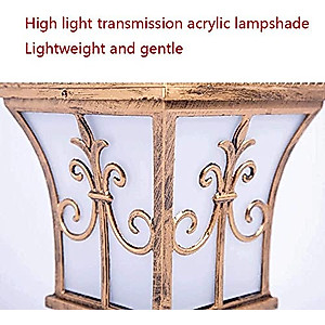 Outdoor Post Light Fixtures Post Lantern Solar Waterproof Column Headlights, Home Garden Community Lawn Lights, Die-cast Aluminum Anti-rust Lighting Lights,acrylic Lamp Shade Landscape Lights