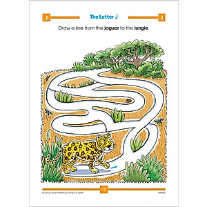 School Zone - Mazes Animals Workbook - Ages 4 to 6, Preschool, Kindergarten, Puzzles, Alphabet, Animal Names, Colorful Pictures, Problem-Solving, and More (School Zone Activity Zone® Workbook Series)