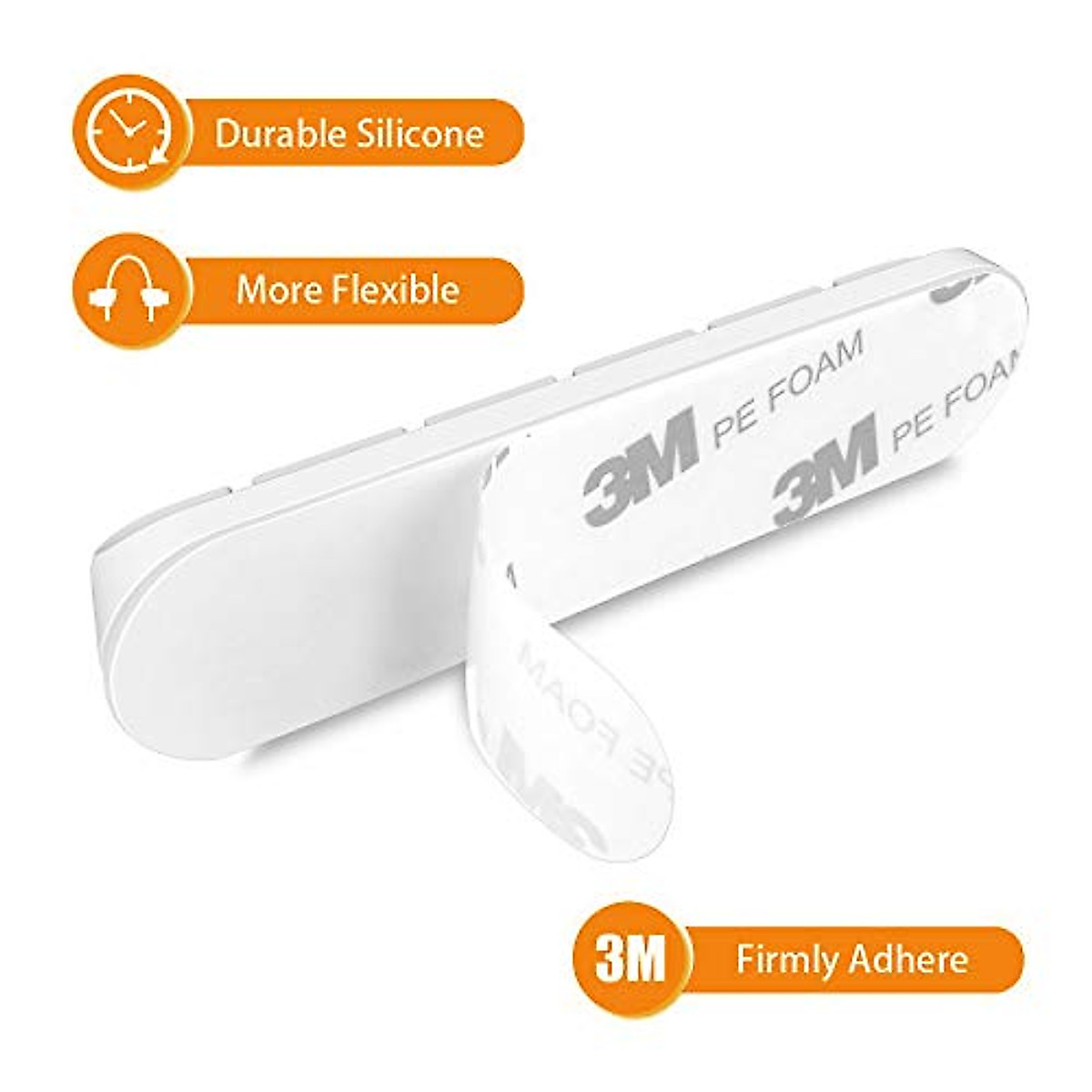 Cord Organizer Cable Management for Desk - 5 Packs White Cable Clips and Cord Keeper, The White Self-Adhesive Cord Holder for Desk and Wire Holder are Easy to Apply and Stops Wire Getting Dirty