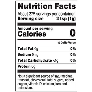 Amazon Brand - Happy Belly Granulated Zero Calorie Stevia Sweetener Packet, 9.7 ounce (Pack of 1)