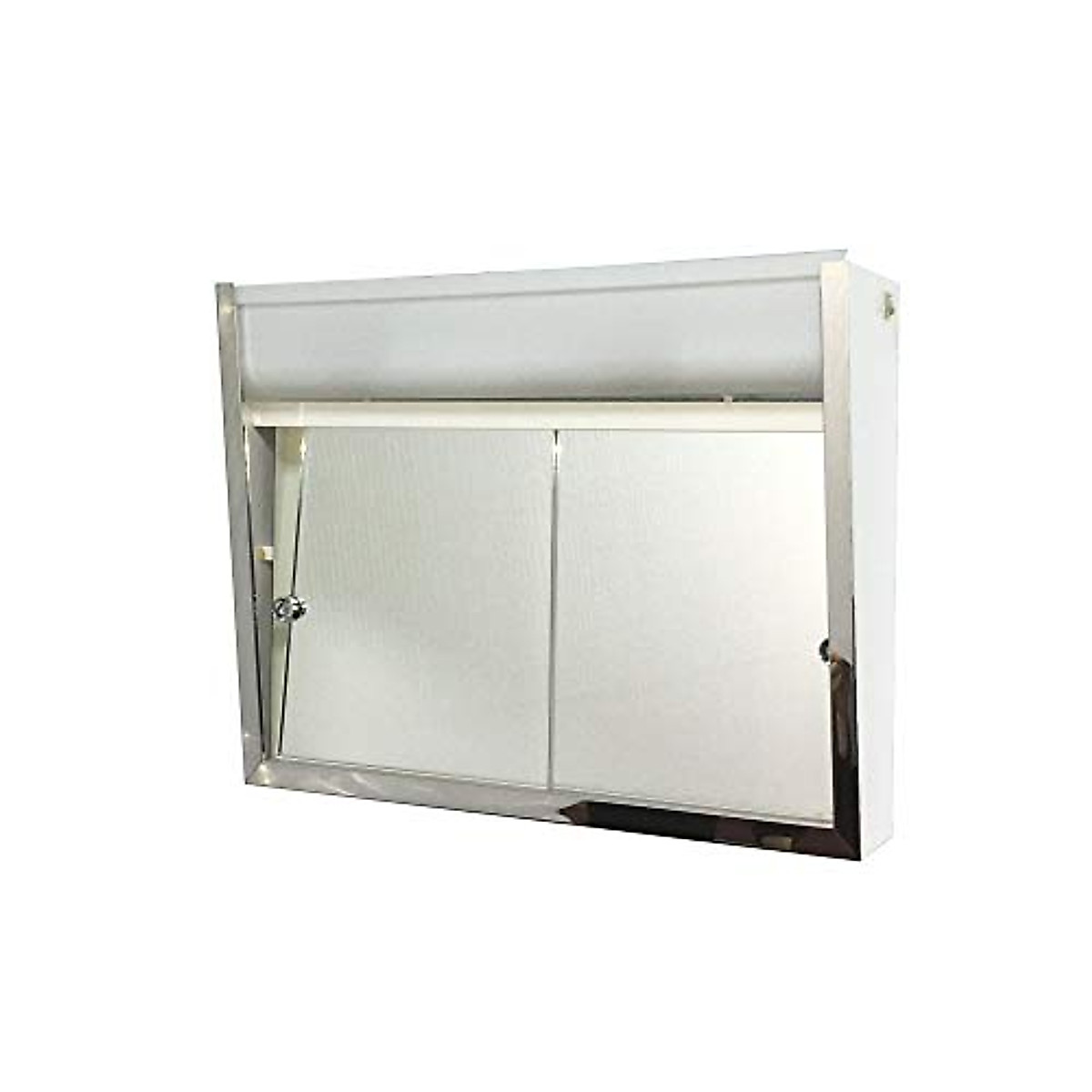 Ketcham SDL-2419-24" W x 19" H Sliding Door Series Surface Mounted Polished Edge Mirror Door Medicine Cabinet