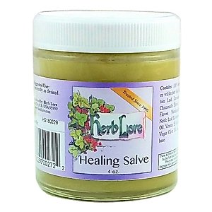 Herb Lore Healing Salve 4 oz - Natural Baby Diaper Rash Ointment with Calendula, Supports Healing of Drool Rash, Eczema & Cradle Cap
