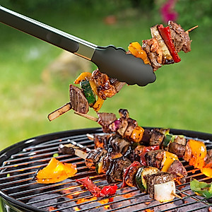 Tribal Cooking Kitchen Tongs with Silicone Tips - Stainless Steel tongs for cooking - 9" and 12" T