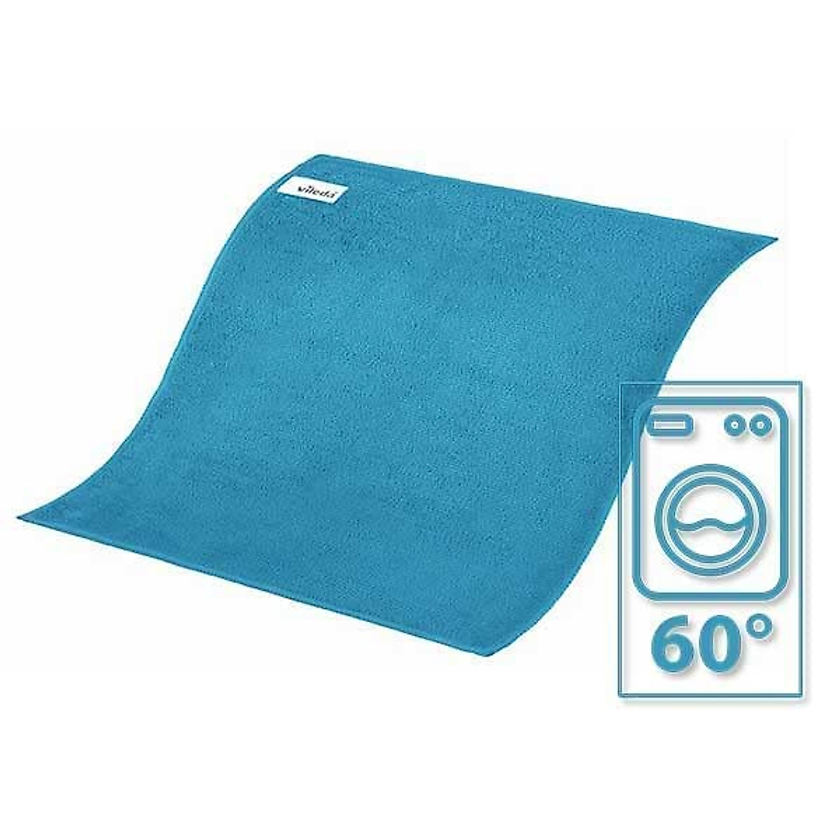 Vileda Microfibre Colors, Panni in Microfibra, Lavabili in Lavatrice, Riutilizzabili, Multicolore, 30x30 cm, 8 Pezzi