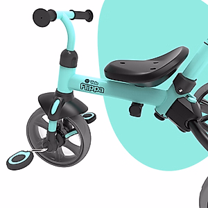Yvolution 3 in 1 Flippa Toddler Trike, For Boys and Girls 2 to 5 Years Old, Convertible Push Tricycle, Balance Bike, With Footrest and Parent Steering, Adjustable Seat and Handlebars, Max Weight 55lbs