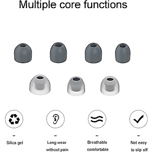 Aiivioll Replacement Waterproof Comfortable Headphone Earpiug Ear Pads Set Silicone in-Ear Headphone Covers Compatible with Sony WF-1000XM4 Bluetooth Headphone (Gray)