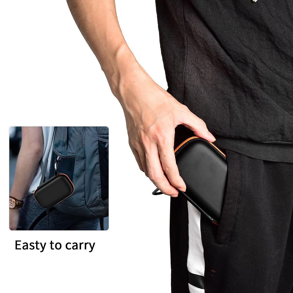 Case Compatible with SanDisk 1TB 2TB 500GB Extreme Portable SSD, Fits for SanDisk PRO External Solid State Drive, Hard Drive Storage Holder for SDSSDE61/ SDSSDE60/ SDSSDE81 (Box Only)(Orange)