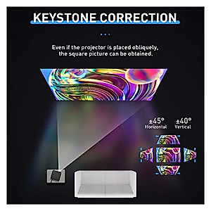 Mini DLP Projector hdmi Compatible Pocket Video Laser Portable Android Home Theater Bluetooth 3D Projector (Color : C, Size : UK Plug)