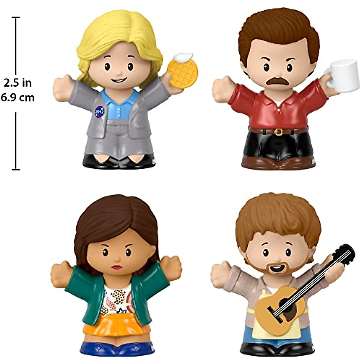 Little People Collector Parks and Recreation Special Edition Set in Display Gift Box for Adults & Fans, 4 Figures