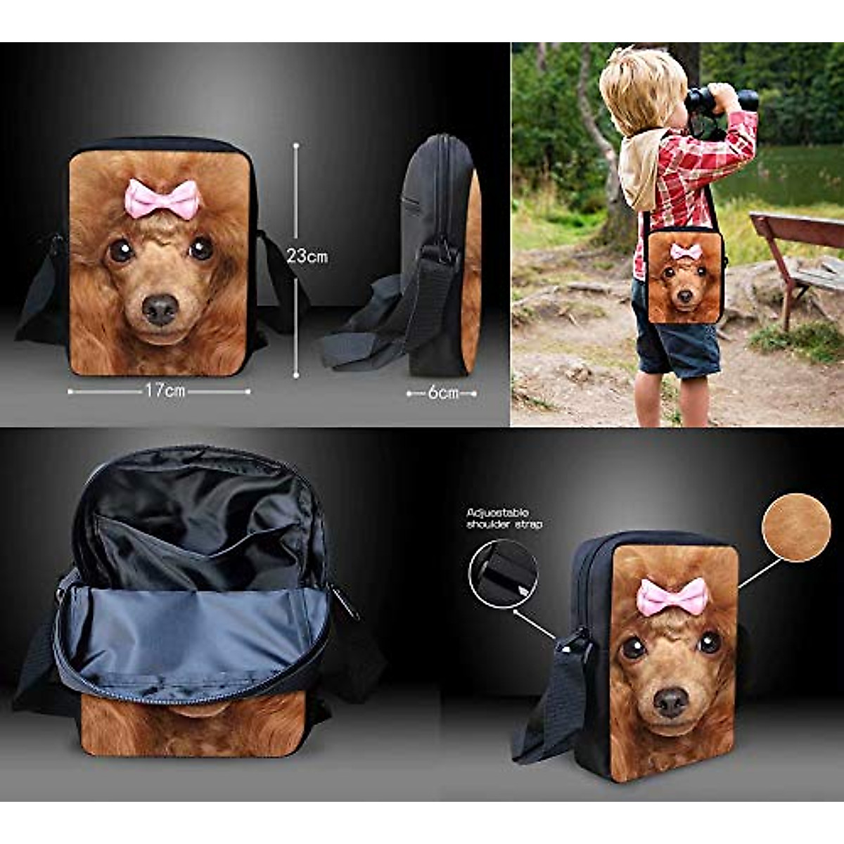 GIFTPUZZ Black Cat Print Crossbody Purses for Women Messenger Shoulder Bags Teen Casual Sling Sports Cross Body Purse Pouch Teens Girls Tote Organizer Storage Small, Solid Black