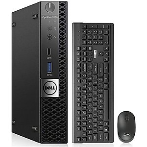 Dell OptiPlex 7050 Mini PC Desktop Computers, Intel Core i5-7500 2.7GHz, 32GB RAM, 512GB SSD, Windows 10 Pro (Renewed)