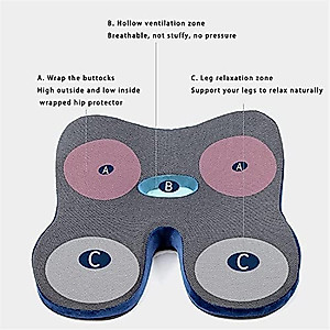 BUZZNN Seat Cushion, Memory Foam Office Chair Cushion, Coccyx Cushion for Sciatica - Ergonomic, Perfect for Home, Office and Car