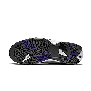 Men's Jordan 7 Retro Flint White/Flint Grey-Black-Varsity Purple (CU9307 100) - 10