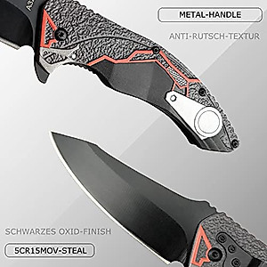 Pocket Knife for Men, Folding Pocket Knife with Clip, EDC Pocket Knives for women, Cool Camping Knife for Outdoor Hiking, Fishing, Birthday Gift for Dad, husband, boyfriend