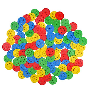 You Make Plastic Project Wheels with 1/8" Hole - Pack of 100 pcs - Designed for Science and Engineering Car Projects