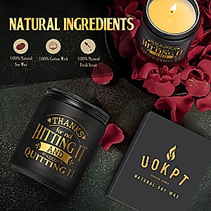 UOKPT Scented Candles for Men - Funny Gifts for Boyfriend - Naughty Birthday Gift for Him - Anniversary Valentines Day Engagement Christmas Love You Presents for Husband Fiance Couples Guy BF