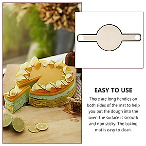 Hemoton Silicone Baking Mat Non Stick: Baking Sheet Reusable Parchment Paper Silicone Bread Sling for Dutch Oven Accessories Brown