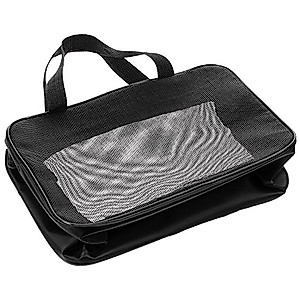 MUIFA Shower Caddy Bag Organizer Portable Mesh Shower Tote Caddy for Bathroom College Dorm Camp Gym Camping Toiletry Bath for Kids Men Women guys - Quick Dry (Black)