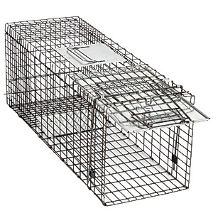 Oteymart Live Animal Trap Cage Humane Cage Catch Metal Steel with Handle, Release Rats Mouse Mice Rodents Squirrels, Rats,and Similar Sized Pests, 32" X 12.5" X 12"