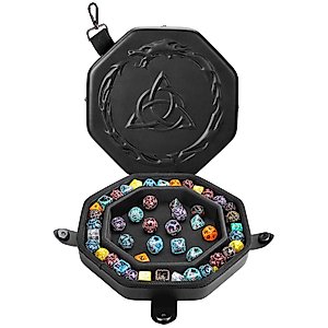 Soar Forge Dice Tray for DND and RPG - Premium Celtic Knot and Dragon Design - Perfect Dice Rolling Tray to Protect Dice for D&D - Compatible with Dungeons and Dragons and Other RPG