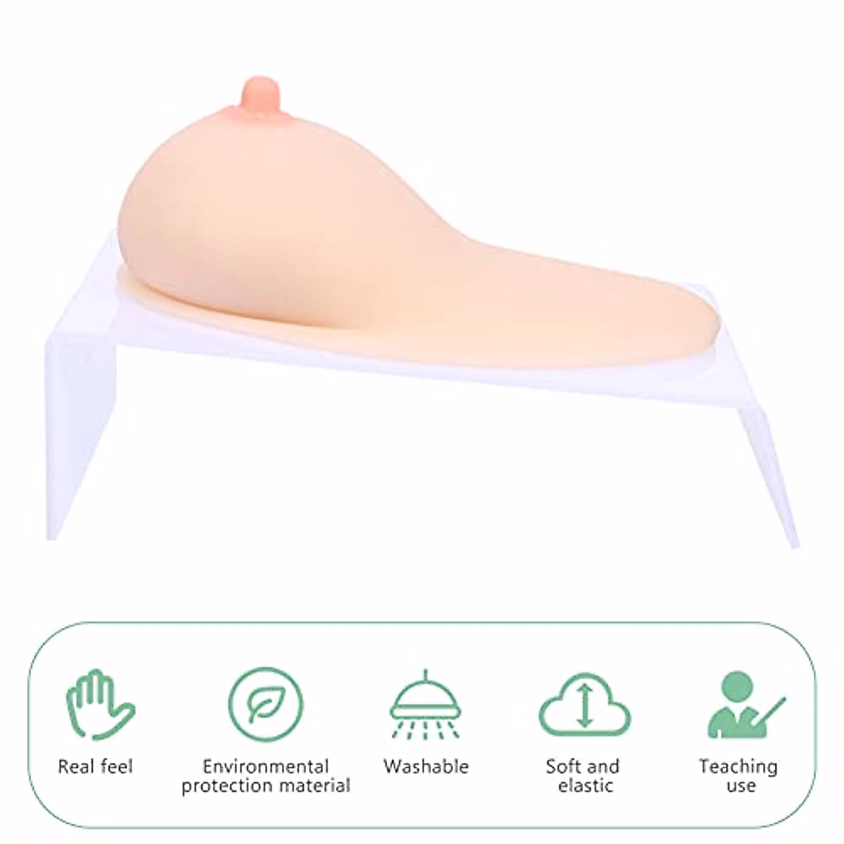 iplusmile Human Female Silicone Breast Silicone Breast Model Lactagogue Breastfeeding Educational Tool for Lactation Teaching Nursing Trainning (24.5x18x15CM)