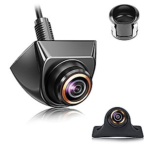 GreenYi AHD 720P Reverse Rear Cam Backup/Front/Side View Camera with Gold Rim + Hidden/Flush Mount Holder Shell