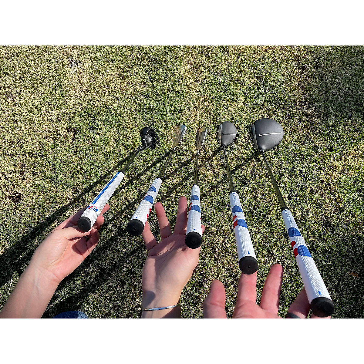 Fingerprints Junior Golf Club Set - Driver, Hybrid, 7i, PW, Putter with Stand Bag - Multiple Sizes - RH and LH (Golf Club Set for Kids 45"-52" Tall (~Age 6-10), Right)