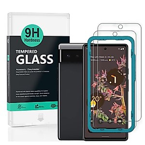 Ibywind Screen Protector For Google Pixel 6[2 Pack],9H Hardness Tempered Glass,Easy to Install,Bubble Free