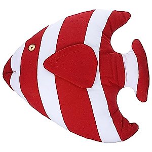 Garneck Tropical Fish Decorative Throw Pillow, Cotton Cushion Aesthetic Accent Pillow Fish Throw Pillow for Couch Dorm Bed Beachy Room Decor, 17.3x15.3 Inch