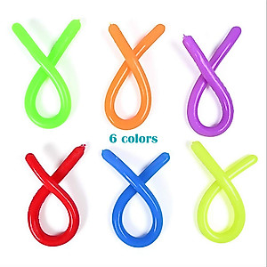 ZONESTA 12 Packs Colorful Sensory Fidget Stretch Toys-Stretchy Strings Stretchy Noodles Fidget Toy for Relaxing Toy