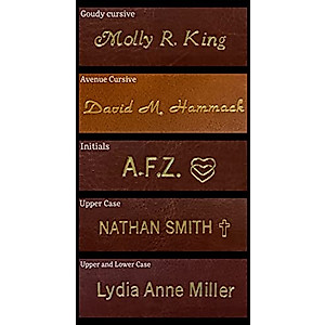 Personalized KJV Large Print Personal Size Reference Bible, Charcoal Leathertouch, Indexed, Red Letter, Cross-References, Full-Color Maps, Custom Name Imprint, King James Version (Indexed)