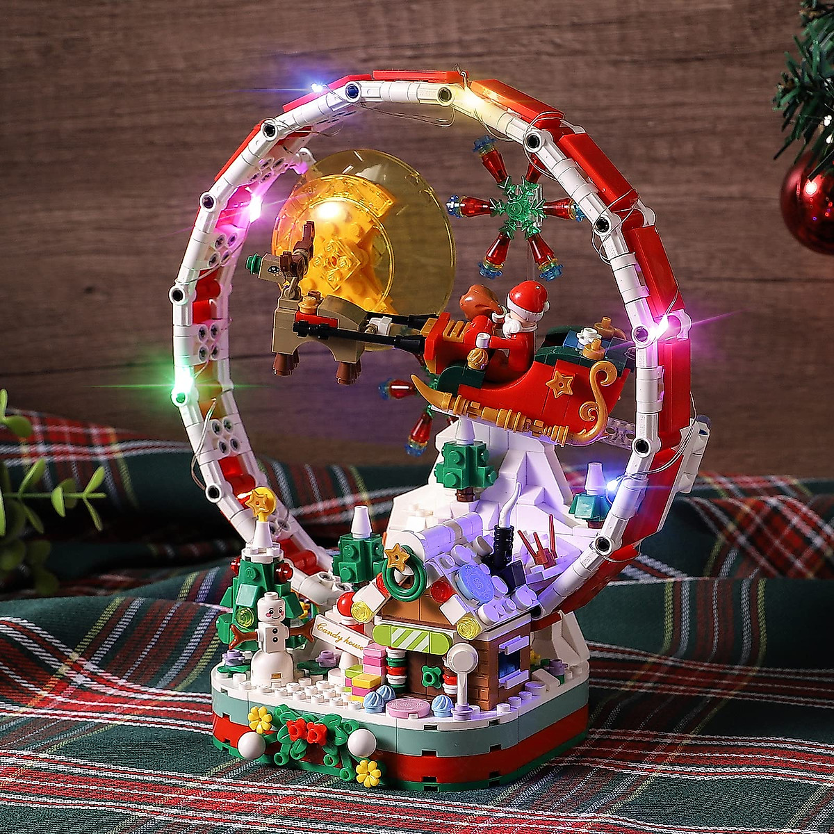 RSDHFLY Christmas Building Set,Christmas Eve Christmas Collection Brick Model,New Year Gift Christmas Eve Toy Gifts for Friends and Kids Gift