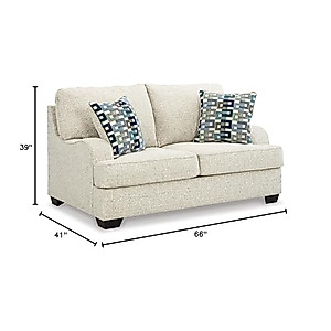 Signature Design by Ashley Valerano Casual Loveseat for Living Room, Beige