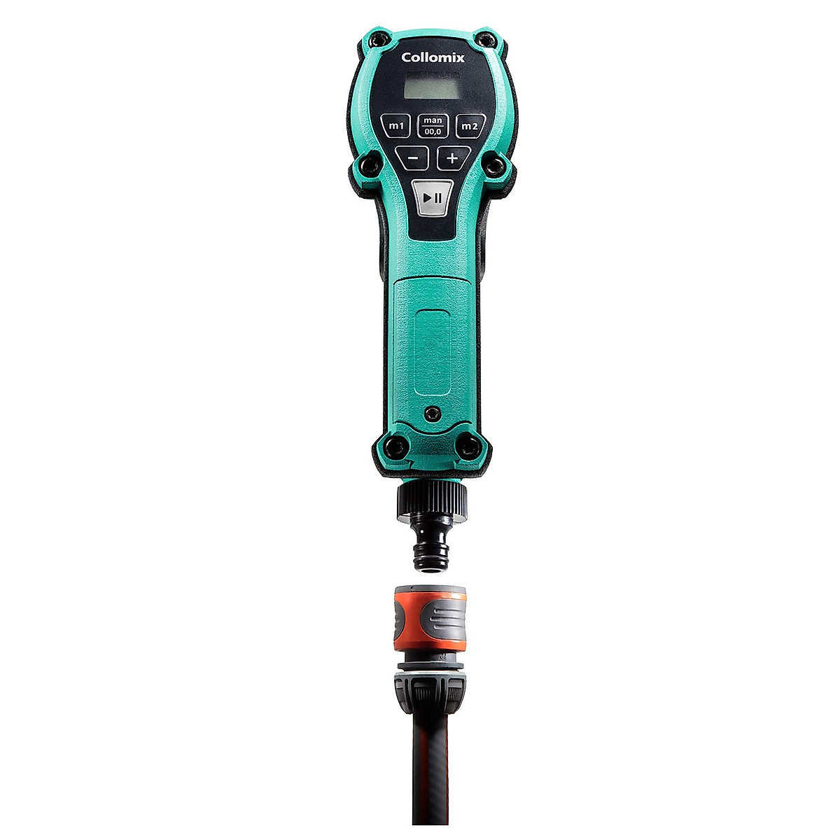 COLLOMIX Water Dosing Device - AQiX Precision Water Meter for Material Mixing with Automatic Flow Stop & 3/4" Quick Hose Connector - AQiX