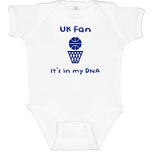 Campus Originals Kentucky UK Wildcats Baby Basketball Fan It's In My DNA Cute Bodysuit (6 Months)