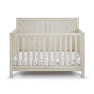 Yoluckea 4-in-1 Convertible Crib, Convertible Crib, Converts from Baby Crib to Toddler Bed, Daybed and Full-Size Bed (Grey)