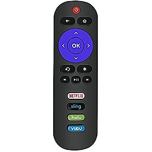 Replacement for JVC Roku TV Remote Control, Compatible with All JVC Roku Smart TVs