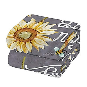 Flannel Fleece Bed Blanket 40 x 50 inch Sunflowers Throw Blanket Lightweight Cozy Plush Blanket for Bedroom Living Rooms Sofa Couch - You are My Sunshine