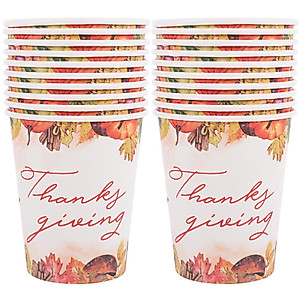 Kichvoe 20pcs Office Water Cup Fall Party Paper Cups Office Paper Cup Thicken Paper Water Cups Thanksgiving Paper Cups Paper Ice Cream Cups Paper Water Holder Paper Cup for Drinking