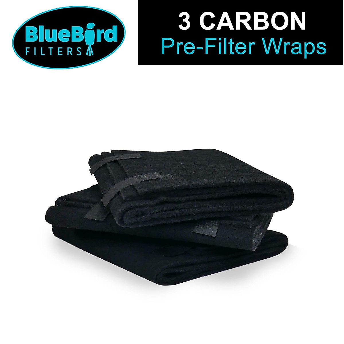 BlueBird Filters Replacement HEPA Filter & Carbon Pre Filter Kit For Honeywell 50250 50250-S OEM Part Number 24000 (1 HEPA + 3 Carbon Pre-Filter)