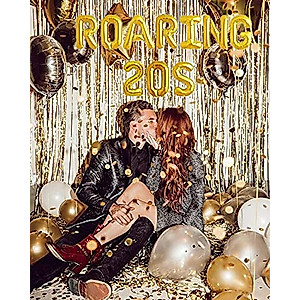 JeVenis Roaring 20s Balloons Great Gatsby Birthday Decor 20th Birthday Party Balloons 20 Anniversary Decorations Roaring 20s Flapper Party Roaring Twenties Birthday Balloon