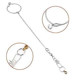 Bird Anklet Chain Parrot Foot Ring Stainless Steel Bird Leash Parrot Opening Activity Ring Bird Stand Anklet Pet Bird Supplies for Nyasa Lovebird Cockatiel Cockatoo Sun Conure Monk Parakeet(5.5mm)
