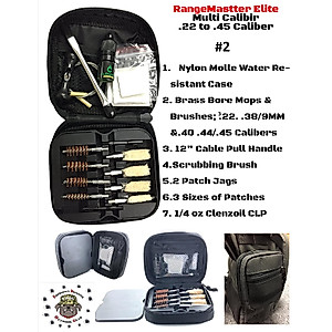 RangeMaster Elite EDC Bag Gun Cleaning Kit- Compatible for Springfield Armory Hellcat - Ladies Pink Trim Schematic Mat with Hoppes Gun Oil No.9 Solvent & Patches Clenzoil CLP & 10PC Accessories Set