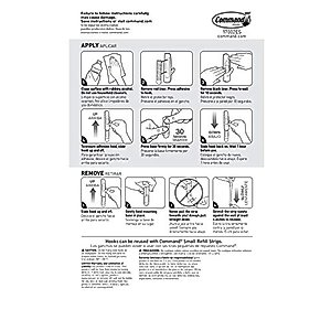 Command Small Utility Hooks, Damage Free Hanging Wall Hooks with Adhesive Strips, No Tools Wall Hooks for Hanging Organizational Items in Living Spaces, 24 White Hooks and 28 Command Strips