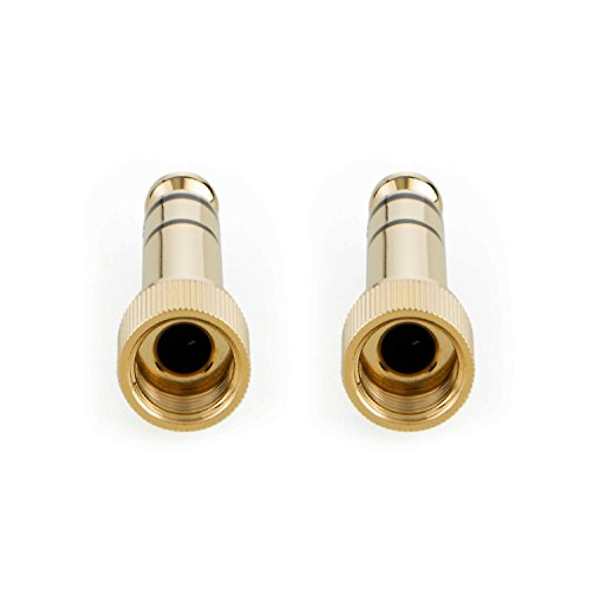 CESS 2-Pack 1/4" Stereo Phone Screw-On Adapter - Male 1/8" to Male 1/4" - 3.5mm Stereo to 6.35mm Stereo