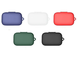 DAYJOY Soft Silicone case Compatible with Sennheiser Momentum True Wireless 3/4 Earbuds, Portable Protective Shockproof Scratch Resistant Carrying Case Cover Sleeve with Carabiner Accessories (Black)