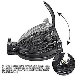 ABUSA Thickness Adjustable Tortilla Press 8 Inch Tortilla Maker Black - Roti, Dough Press, Dosa, Tawa, Tamale, Pizza, Pie, Patty